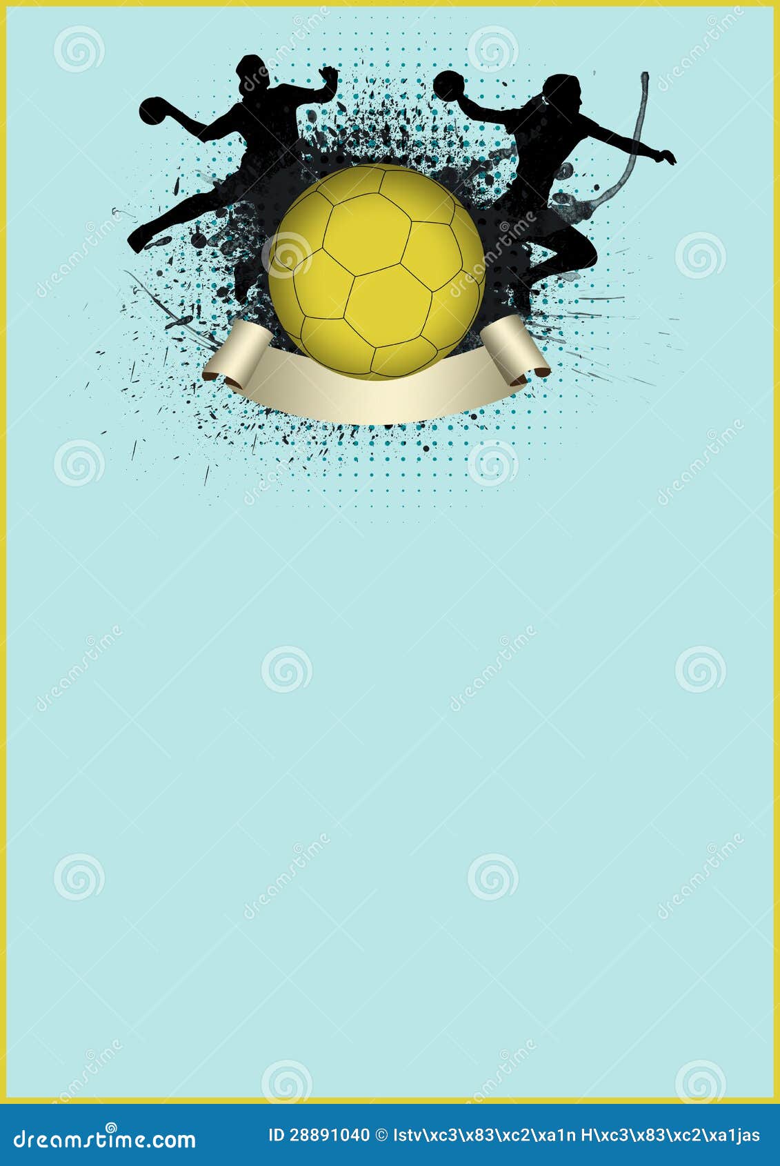Handball Background Cartoon Vector | CartoonDealer.com #26637619