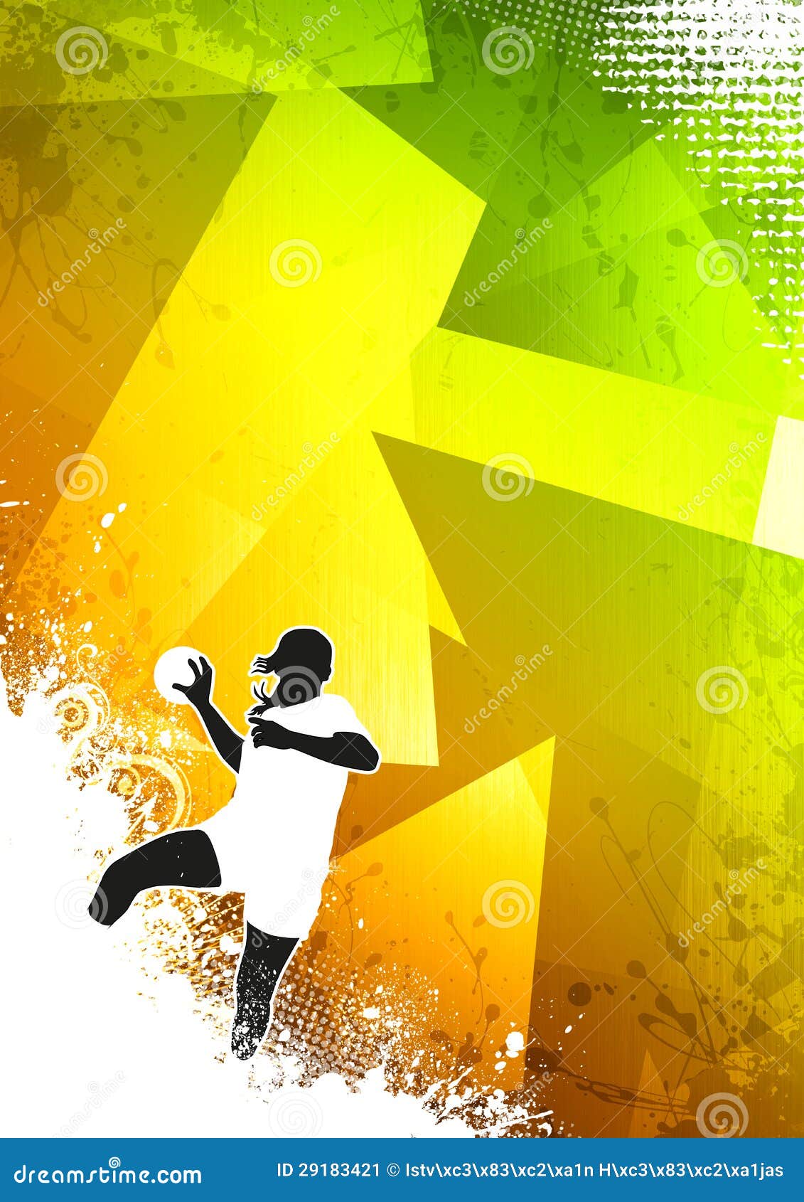 Handball background stock illustration. Illustration of person - 29183421