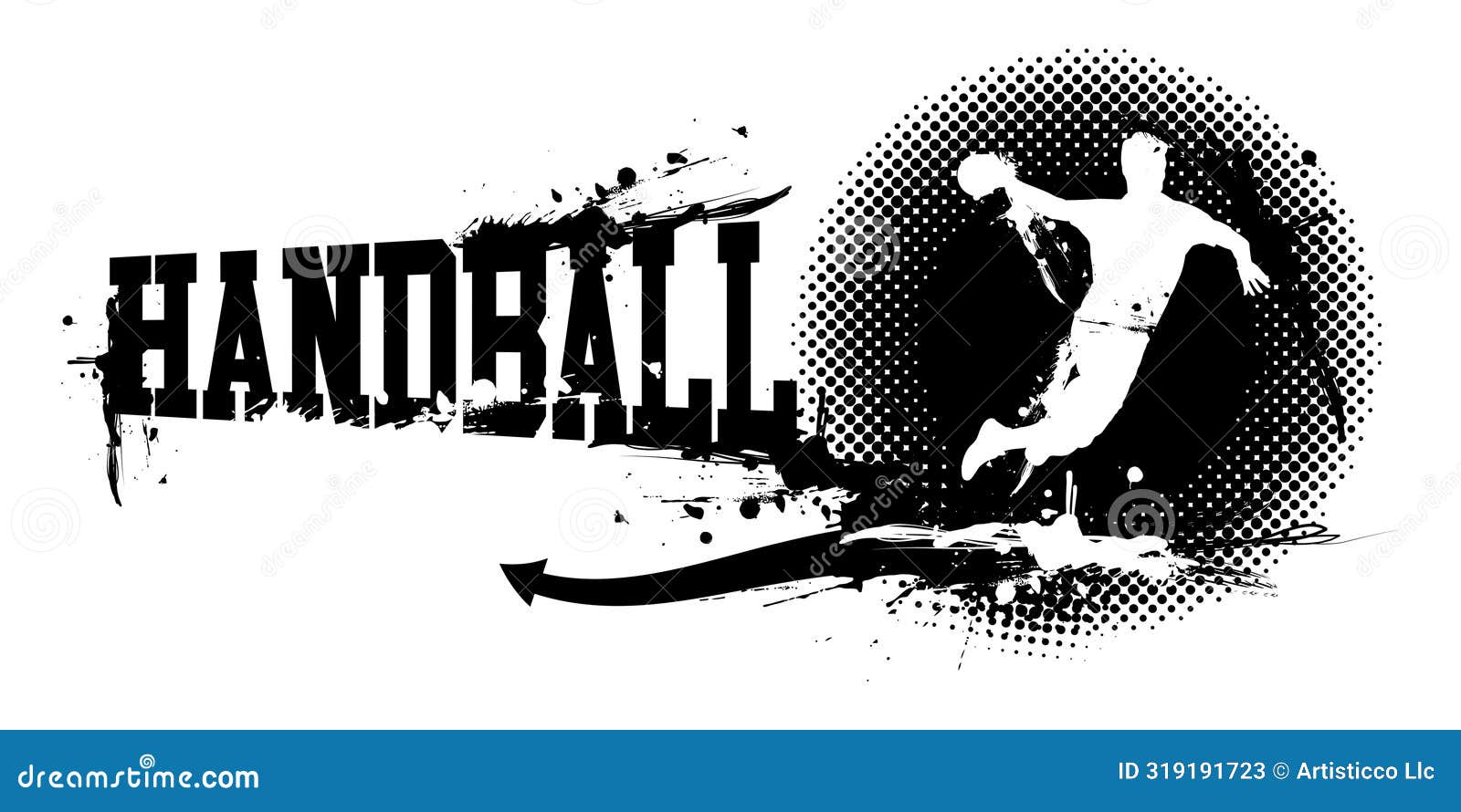 Handball Banner Vector Illustration Stock Vector - Illustration of ...