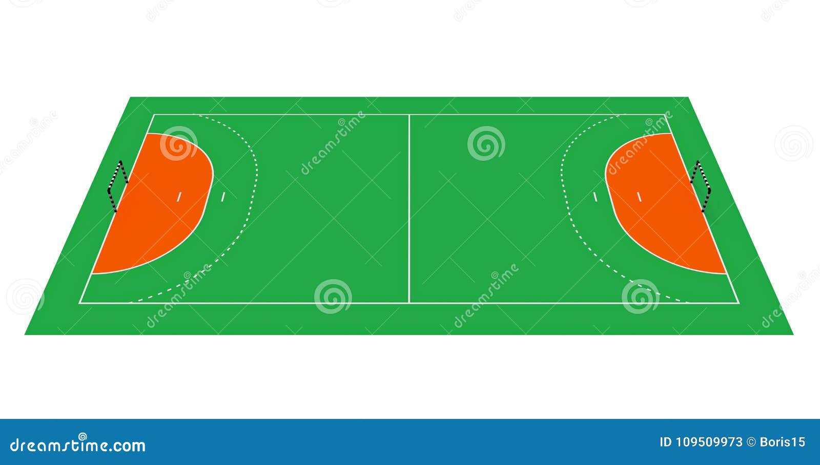 Handball court editorial stock photo. Illustration of render - 109509973