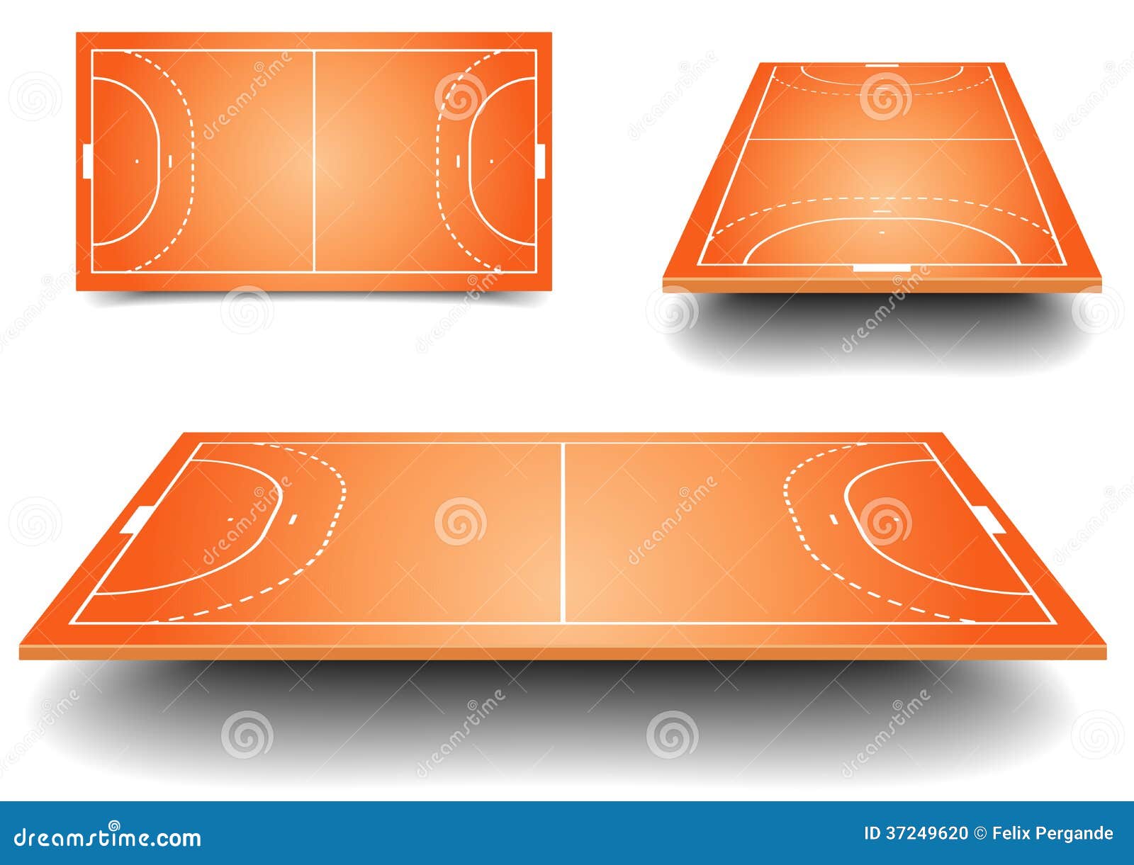 Handball field set stock vector. Illustration of position - 37249620