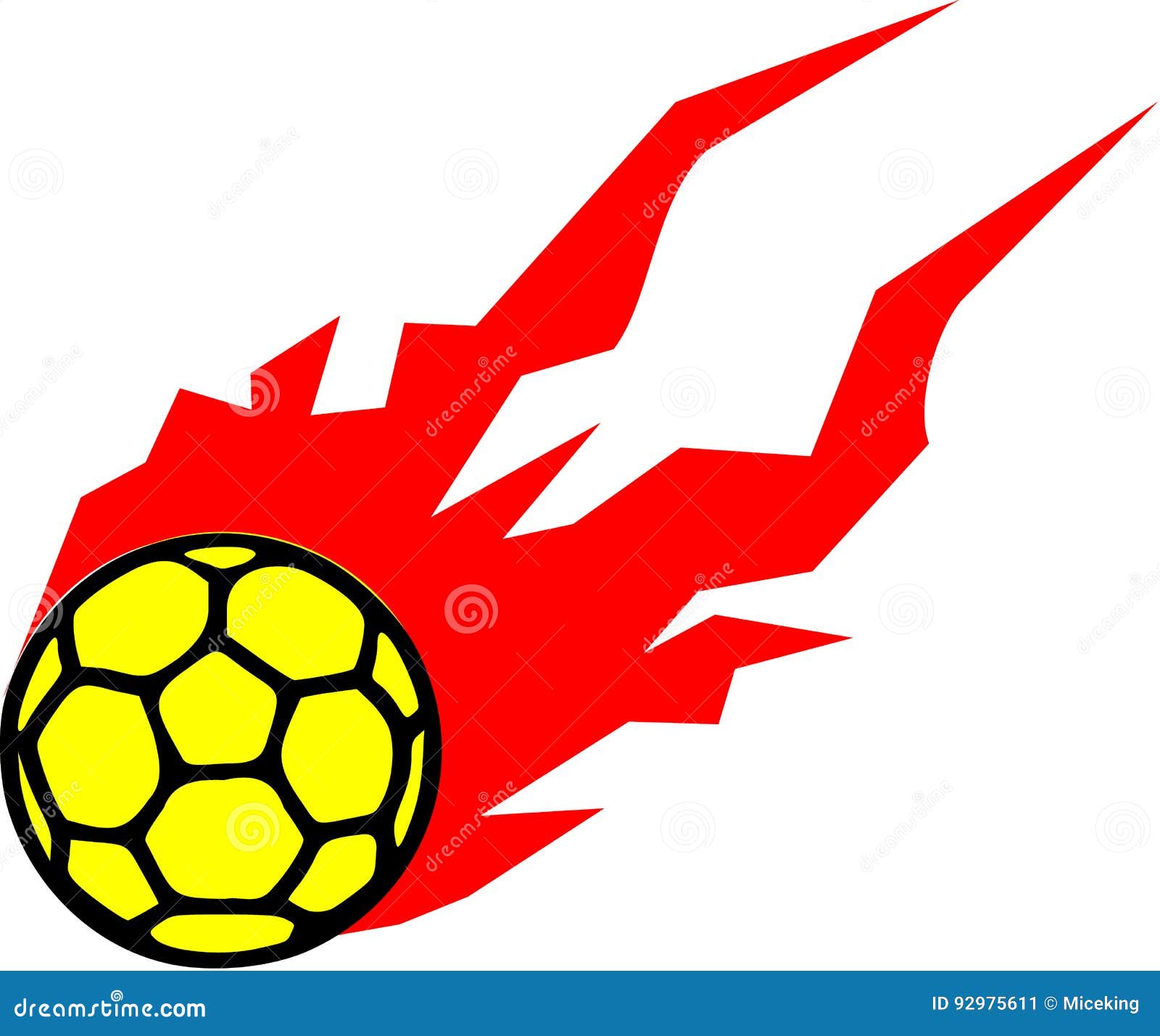 Handball Flying Fire stock vector. Illustration of symbol - 92975611