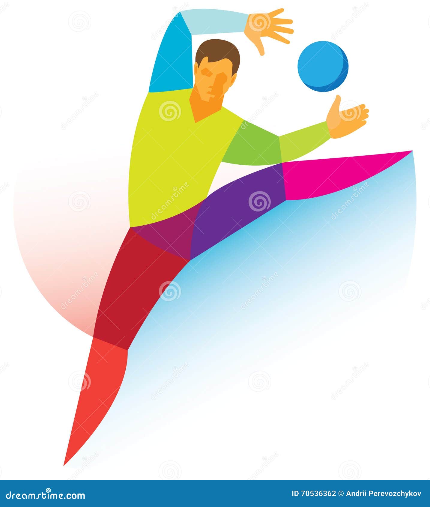 Handball goalkeeper stock vector. Illustration of handball - 70536362