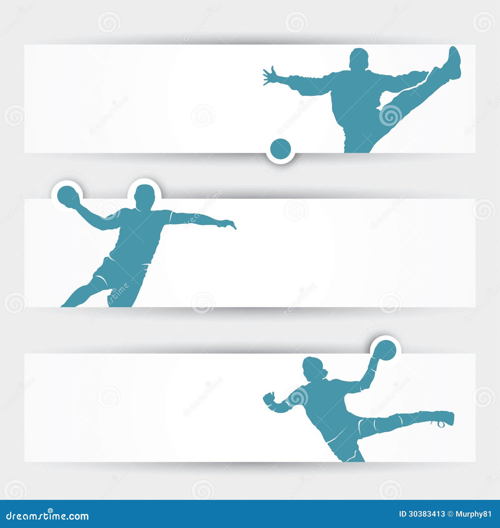 Handball headers stock vector. Illustration of silhouette - 30383413