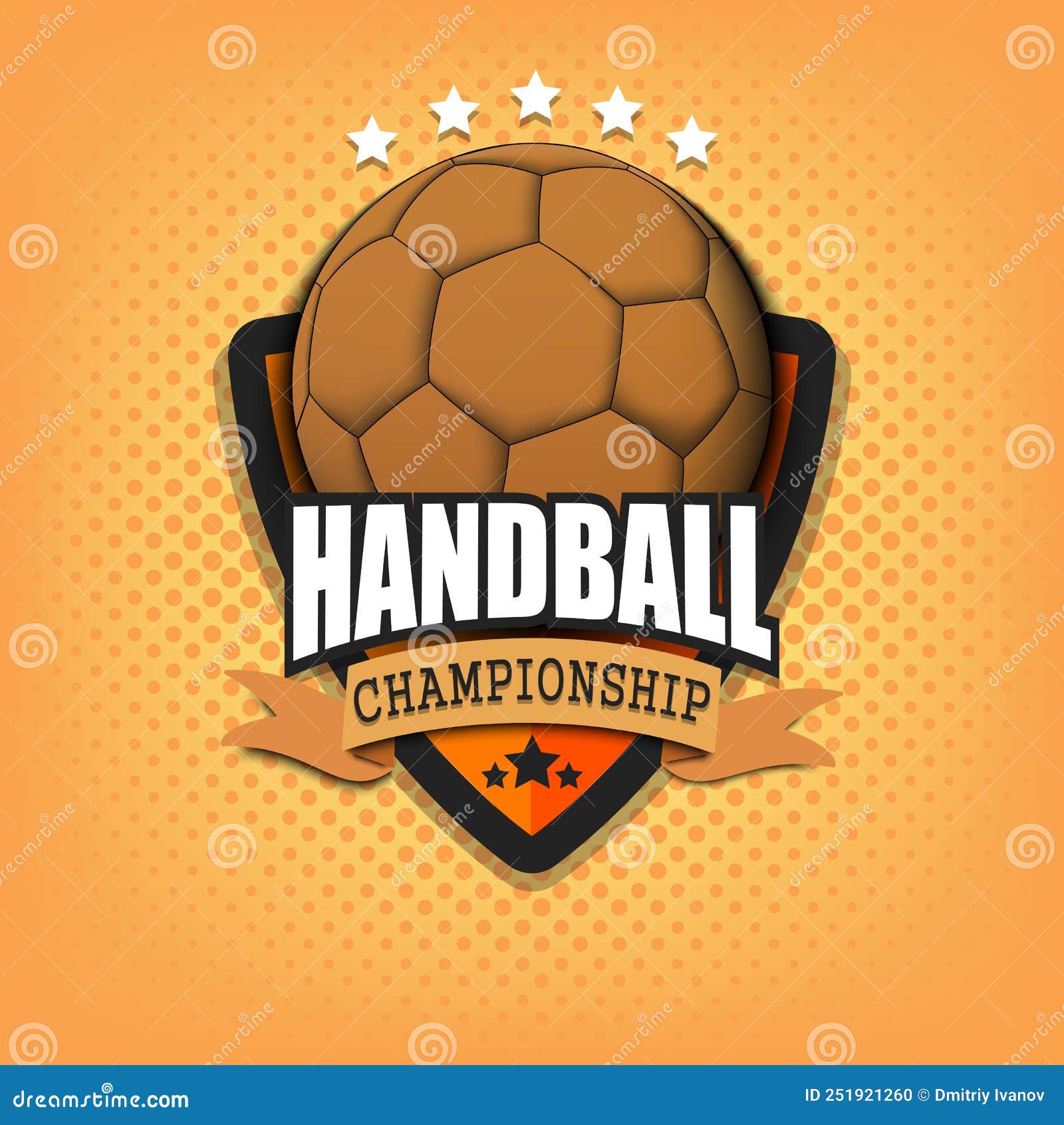 Handball Logo Template Design Stock Vector - Illustration of american ...