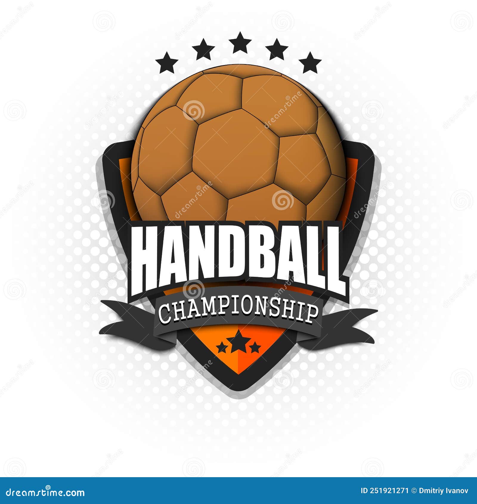 Handball Logo Template Design Stock Vector - Illustration of design ...
