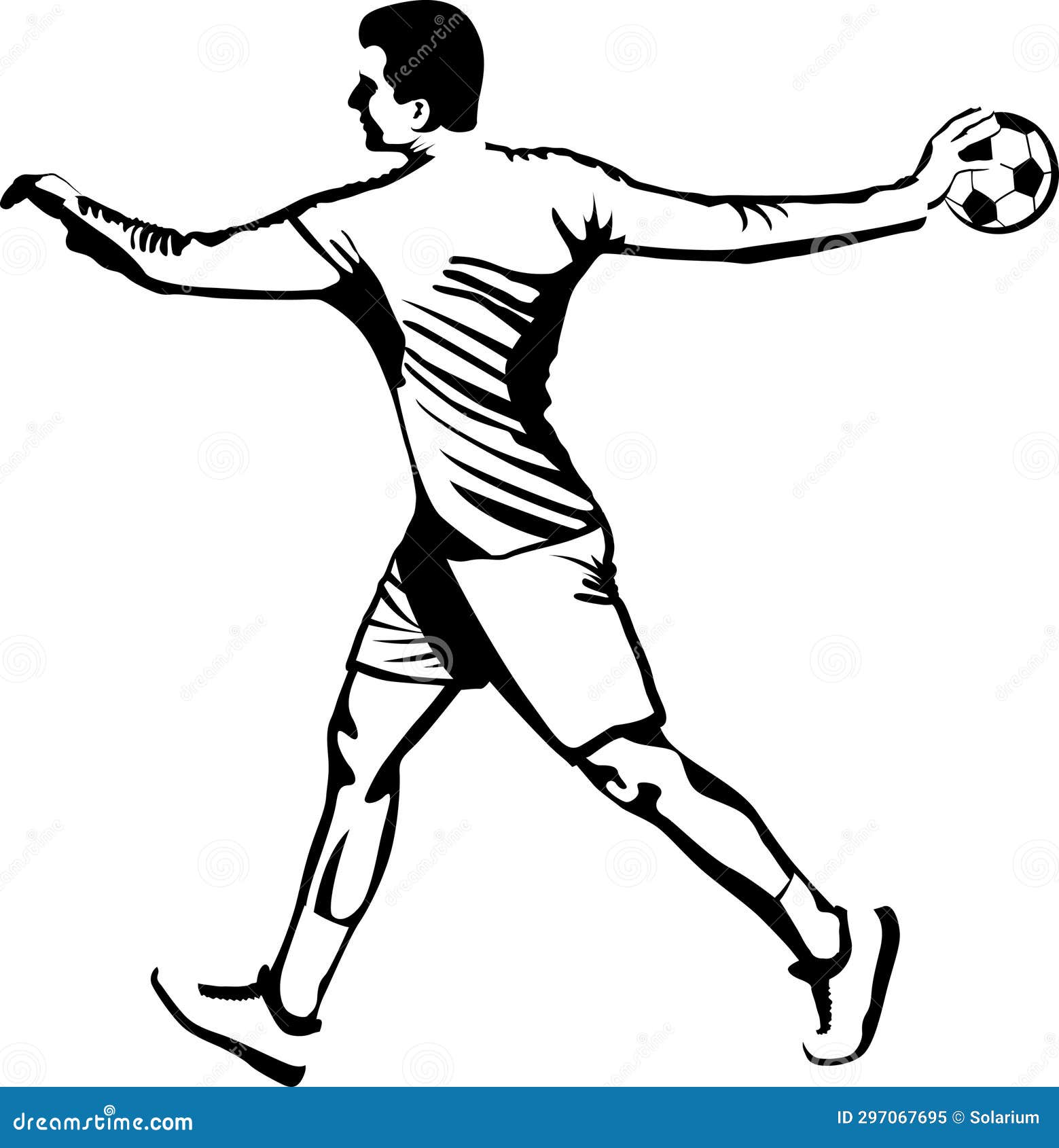 Handball stock illustration. Illustration of figure - 297067695