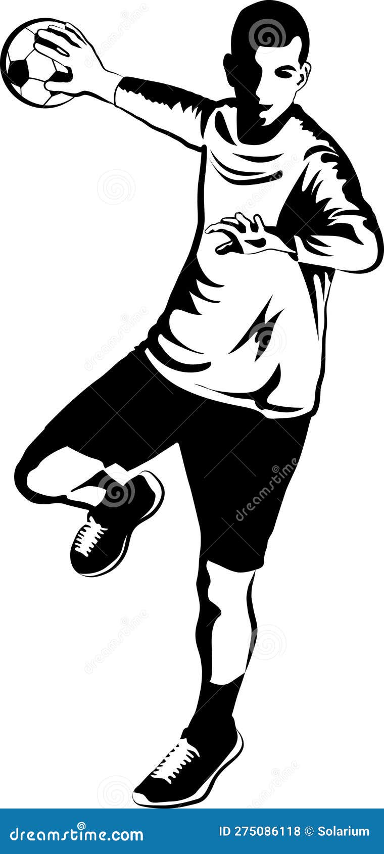 Handball stock vector. Illustration of hands, figure - 275086118