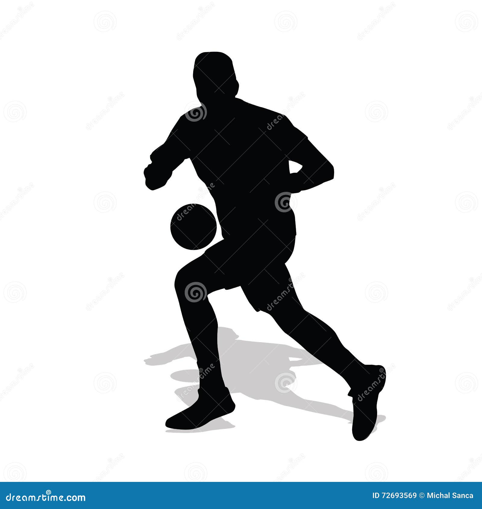 Handball Player Runs Counterattack Stock Vector - Illustration of ...