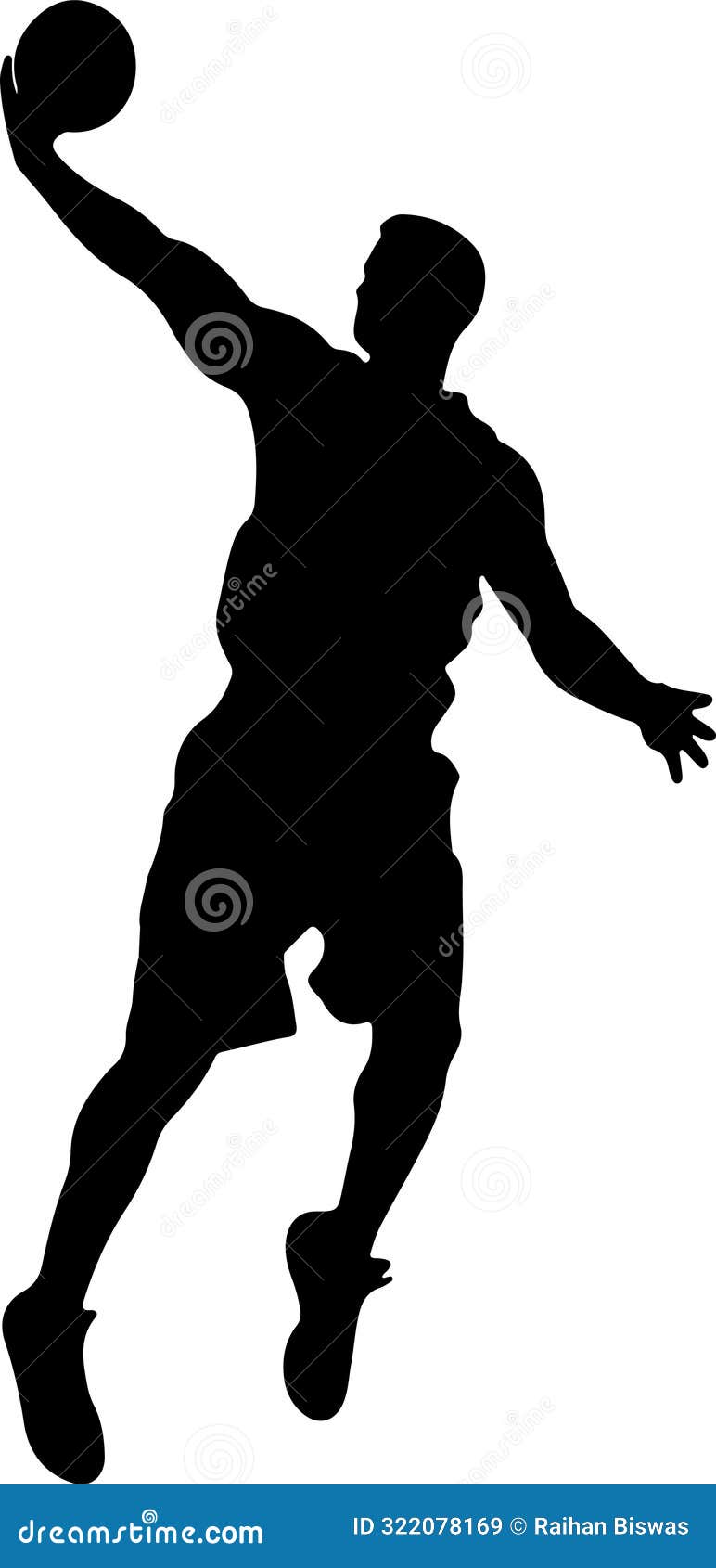 Handball Player Silhouette Vector Stock Vector - Illustration of ...