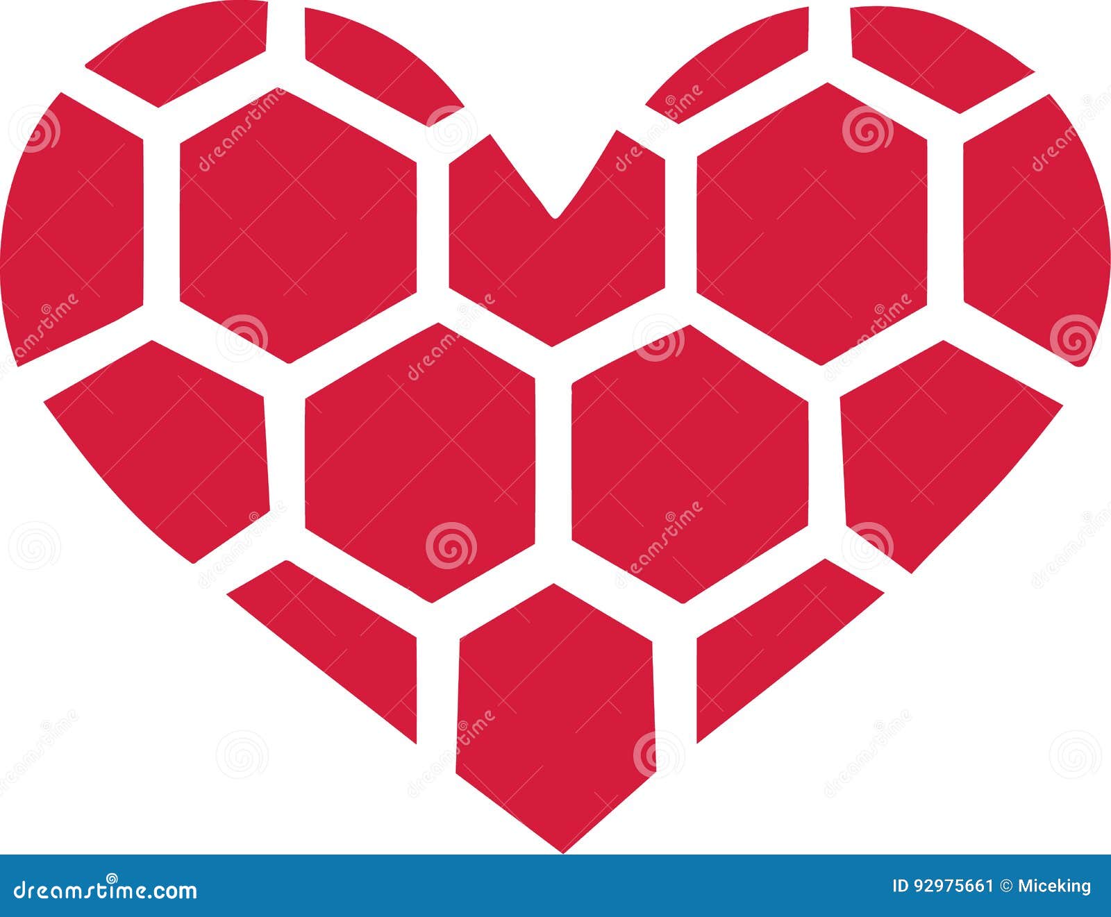 Handball Red Heart stock vector. Illustration of icon - 92975661