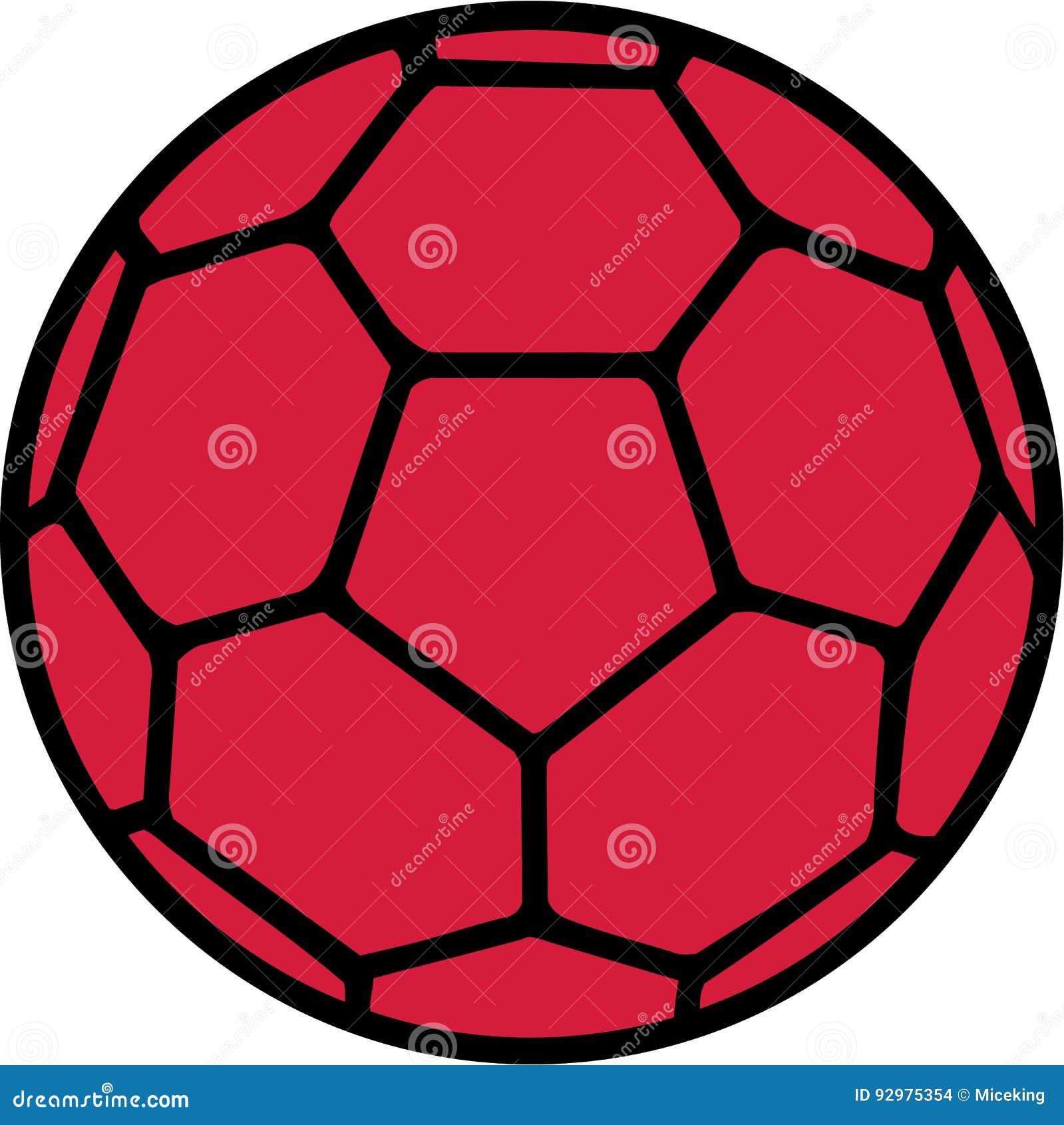 Handball Red stock vector. Illustration of vector, competition - 92975354