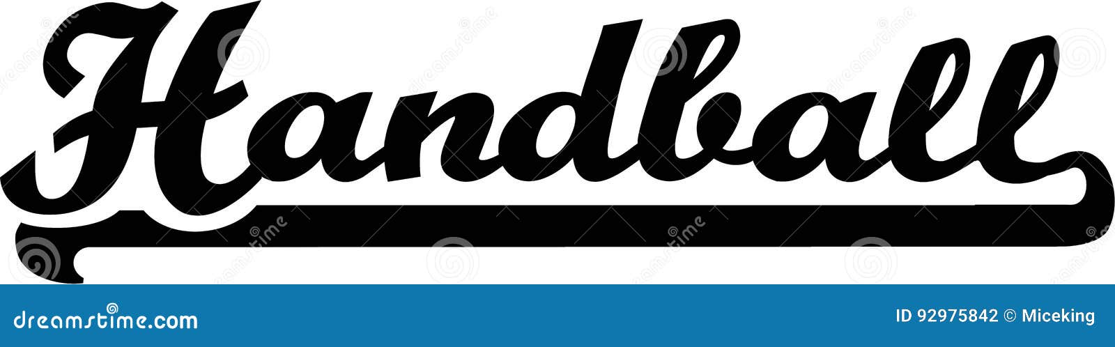 Handball Word And Ball Vector Illustration | CartoonDealer.com #92975582