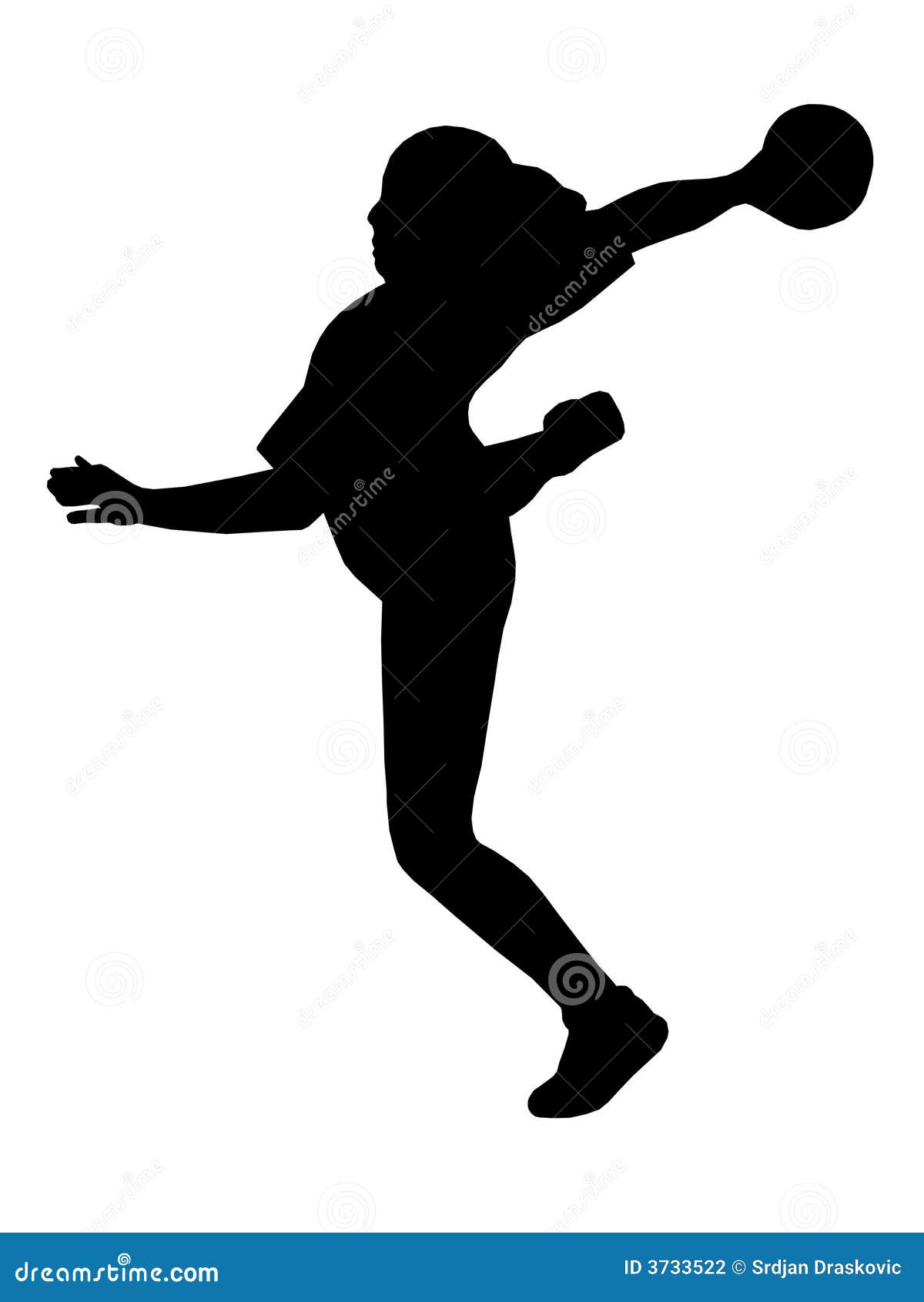 Handball silhouette stock illustration. Illustration of women - 3733522