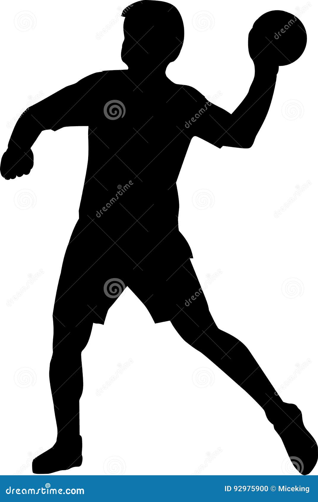 Handball stock vector. Illustration of icon, ball, logo - 92975900