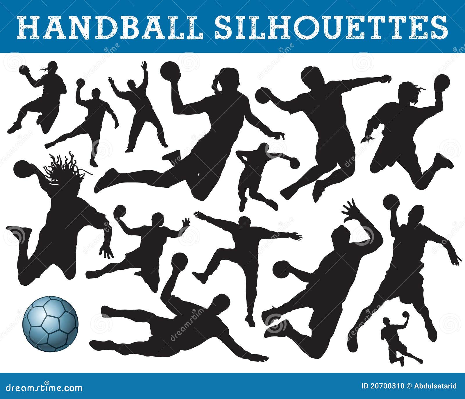 Handball Silhouettes Vector Illustration | CartoonDealer.com #20700310