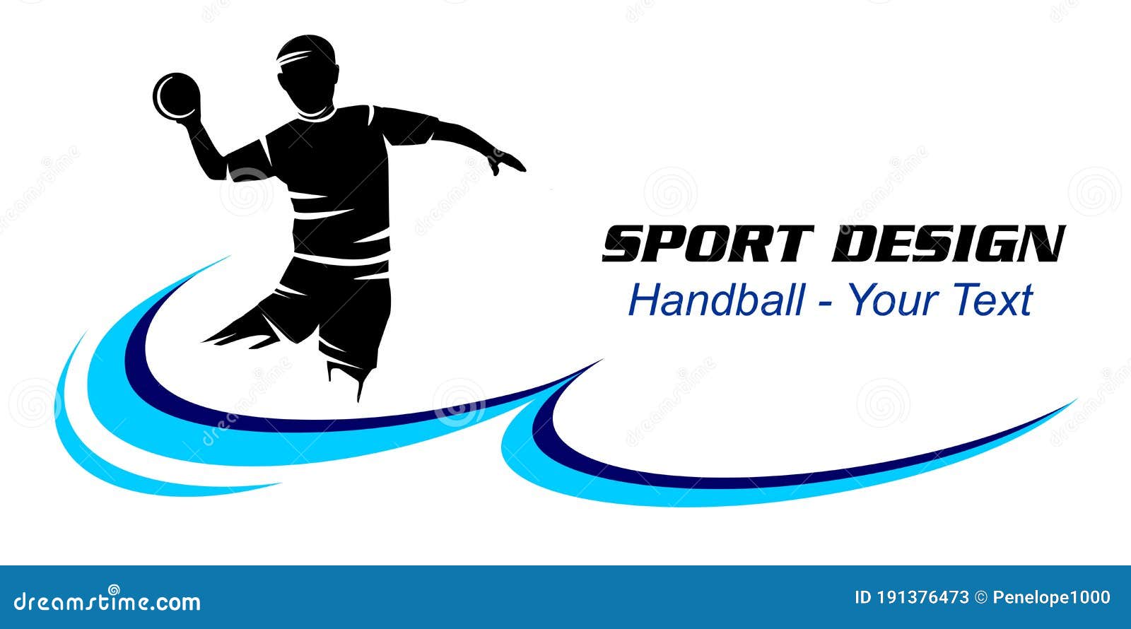 Handball Sport Logo in Vector Quality. Stock Vector - Illustration of ...