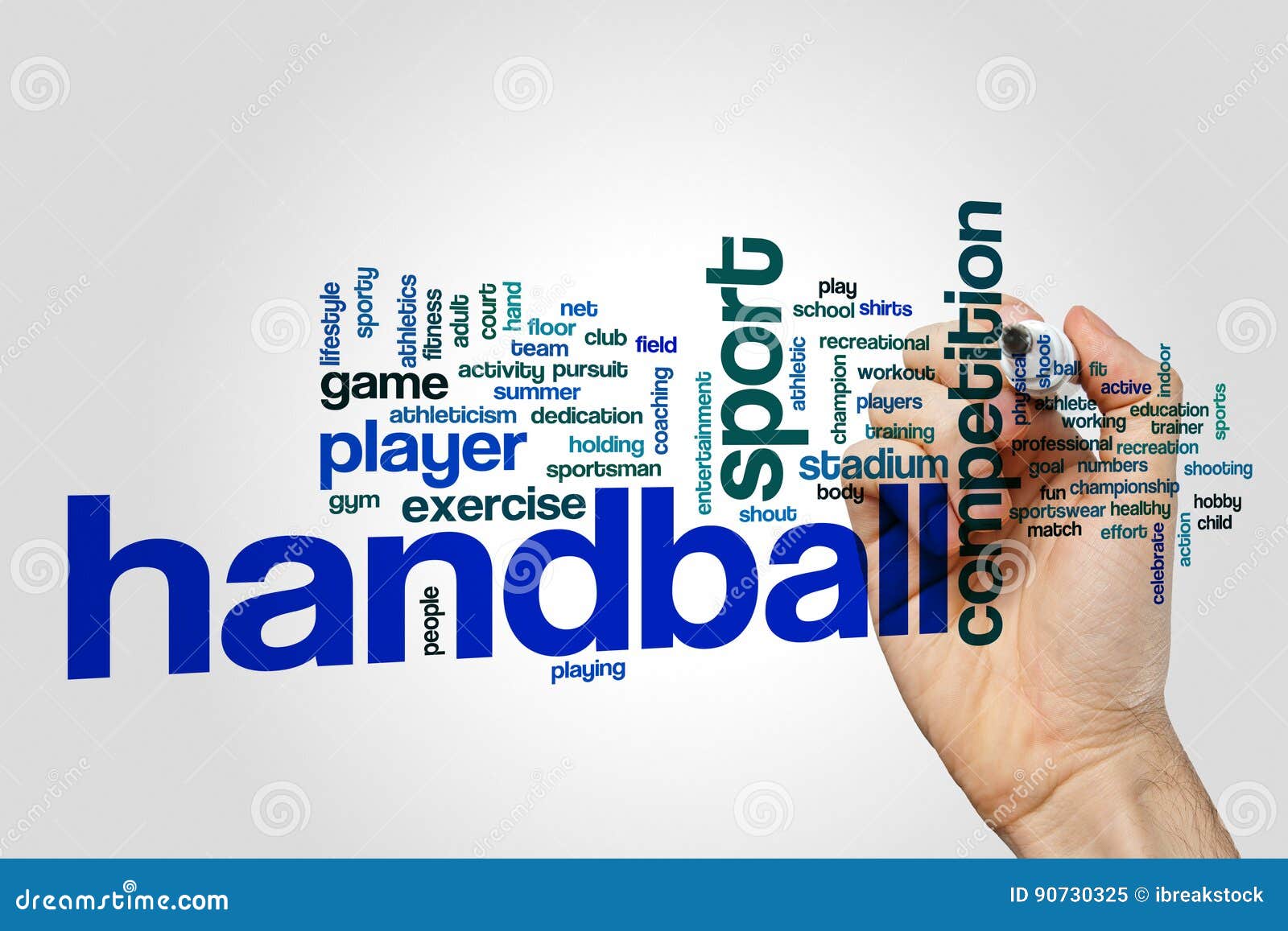 Handball Word Cloud Concept Stock Image - Image of active, ball: 90730325