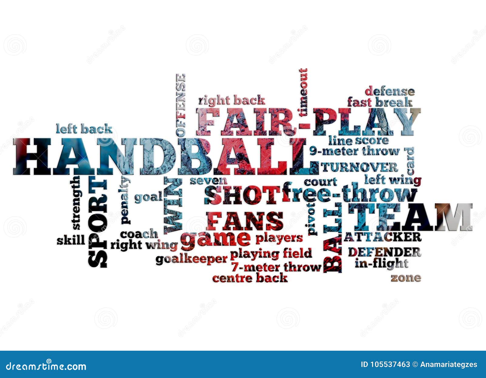 Handball Word Cloud on White Stock Illustration - Illustration of ...