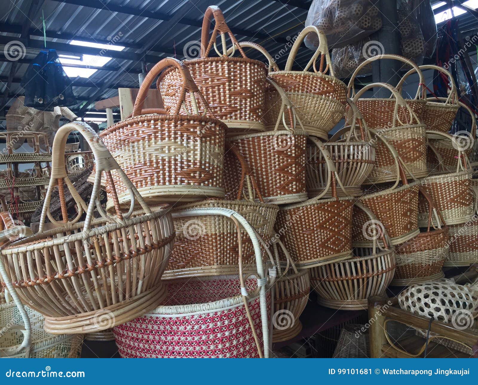 Handbaskets stock image. Image of chiangmai, handmade - 99101681