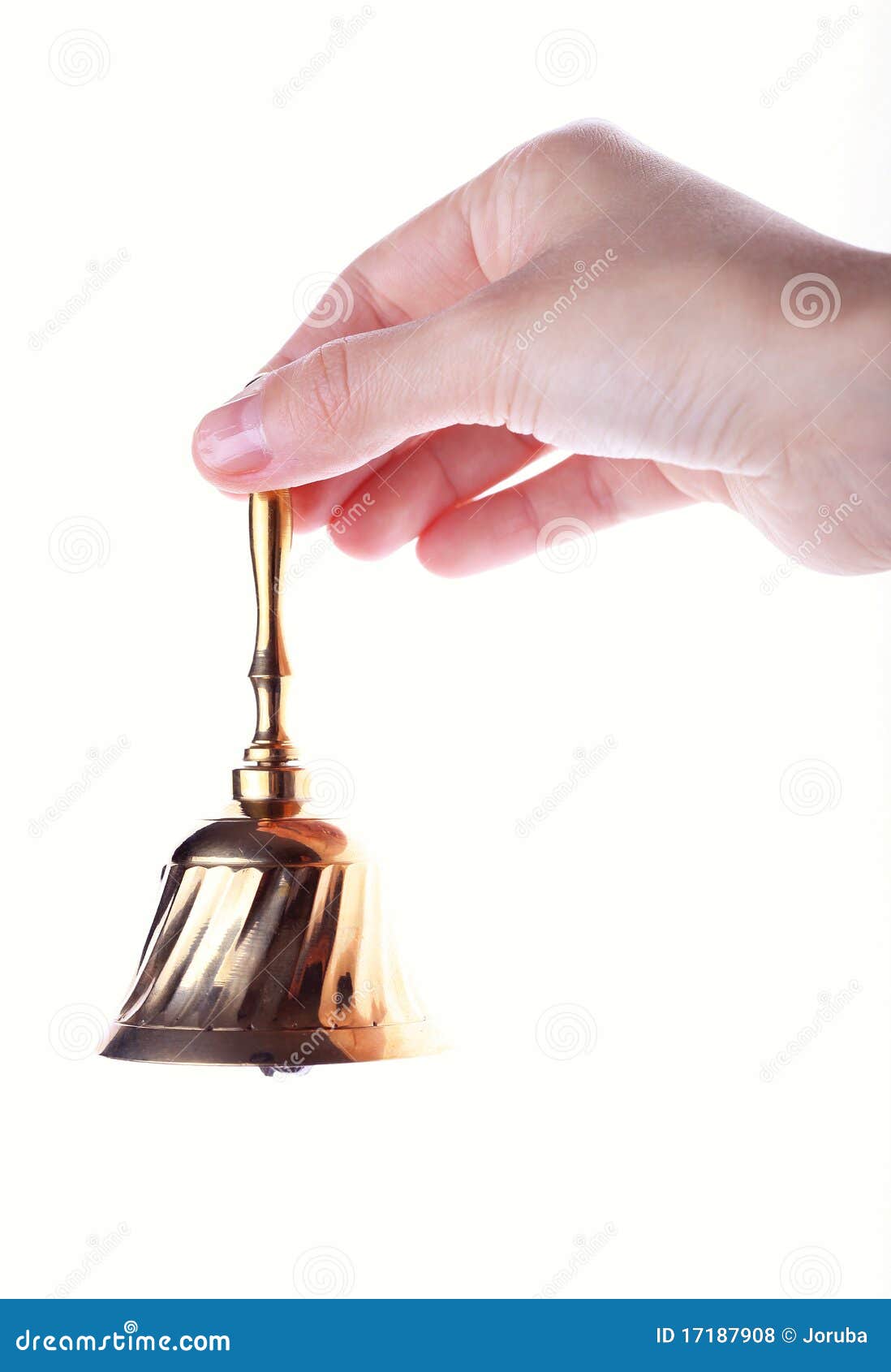 Handbell stock photo. Image of brass, call, hand, tinkle - 17187908