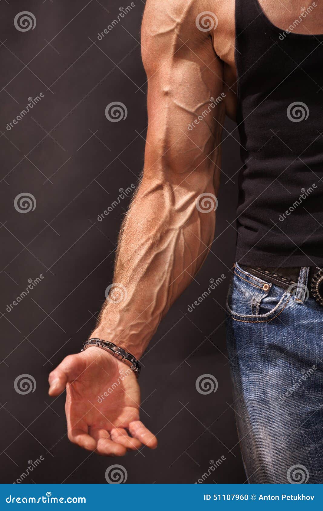 Handbodybuilders met aders stock foto. Image of kaukasisch - 51107960