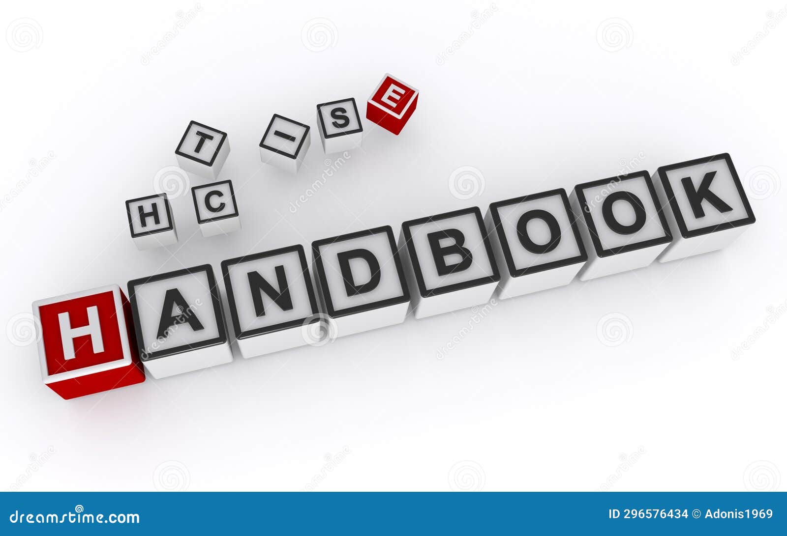 Handbook Word Block on White Stock Illustration - Illustration of ...