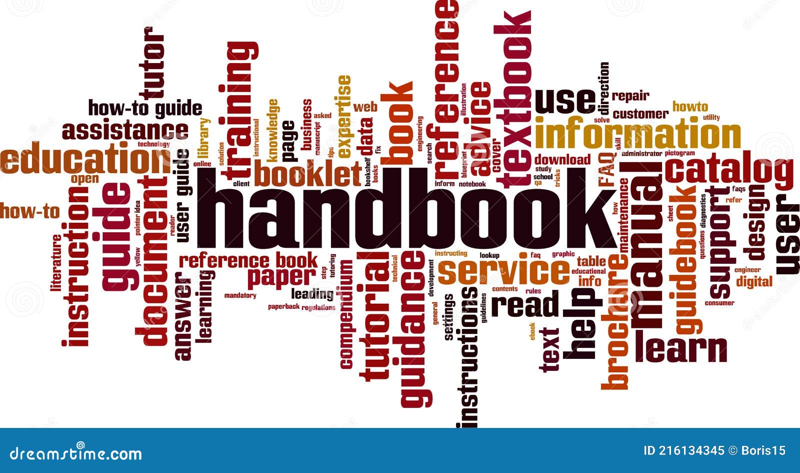 Handbook Word Cloud In Shape Of World Map, Concept Background Stock ...