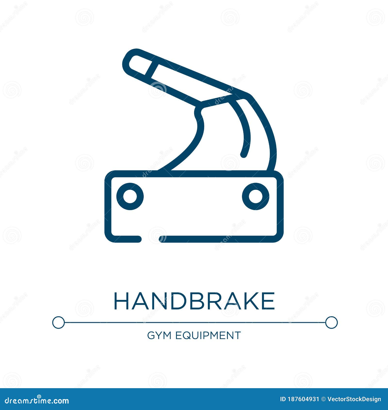 Handbrake Icon. Linear Vector Illustration from Racing Collection ...