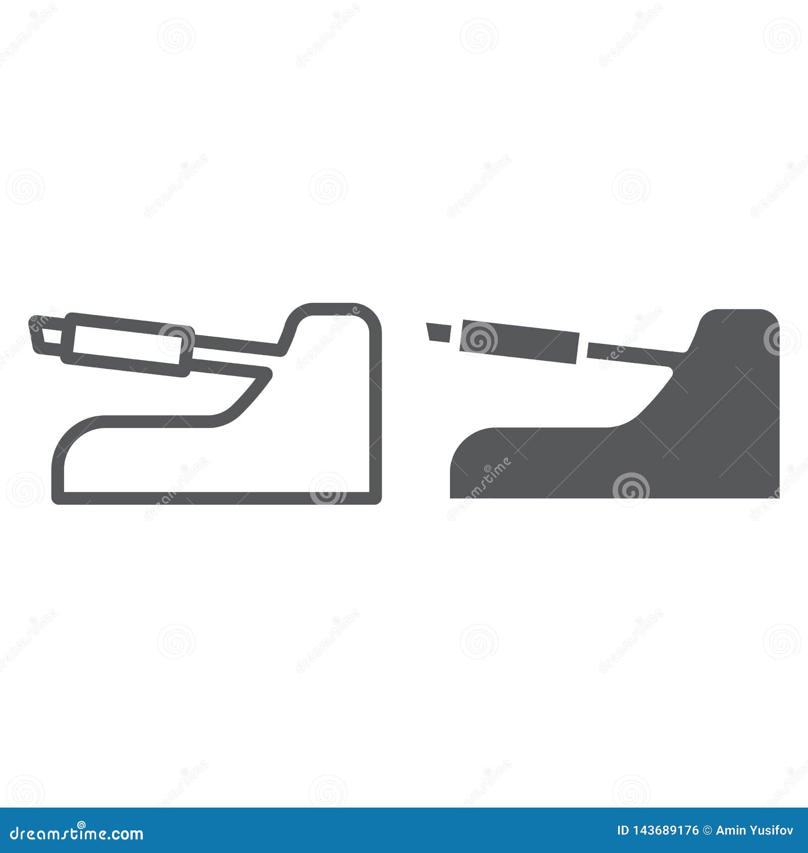Handbrake Line and Glyph Icon, Auto and Part, Car Brake Sign, Vector ...