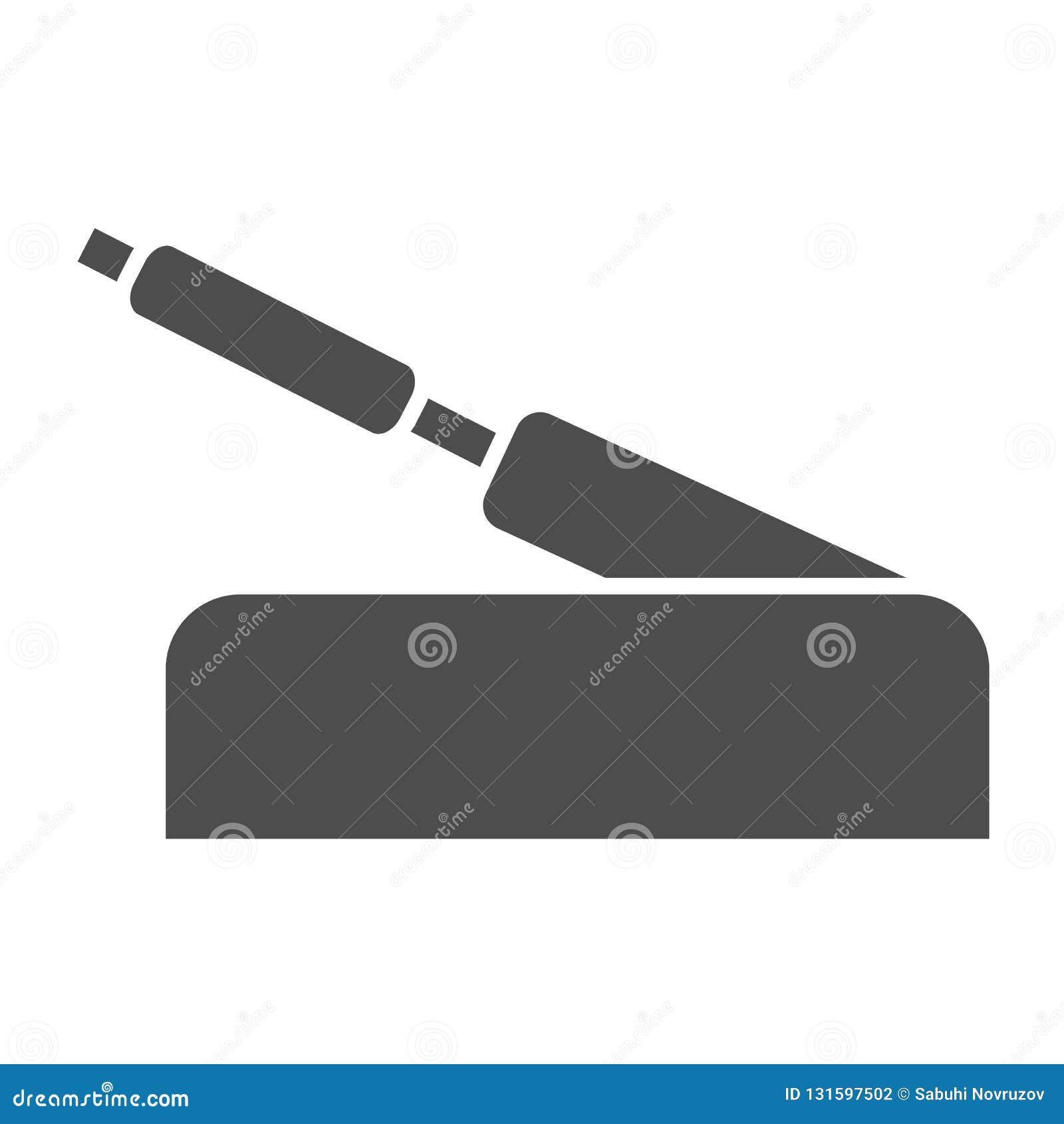 Handbrake Solid Icon. Car Brake Handle Vector Illustration Isolated on ...