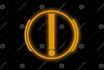 Handbrake Warning Light stock illustration. Illustration of stop - 8546058