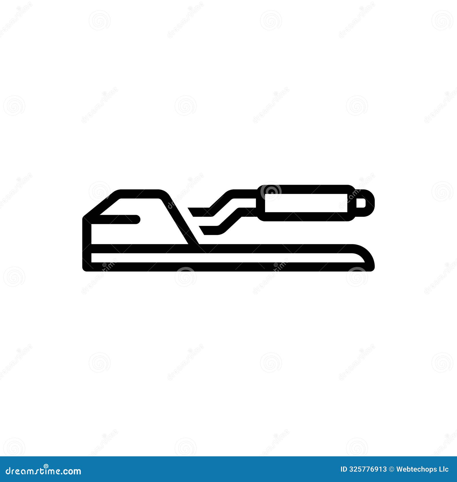 Black Line Icon for Handbreak, Car and Safety Stock Illustration ...