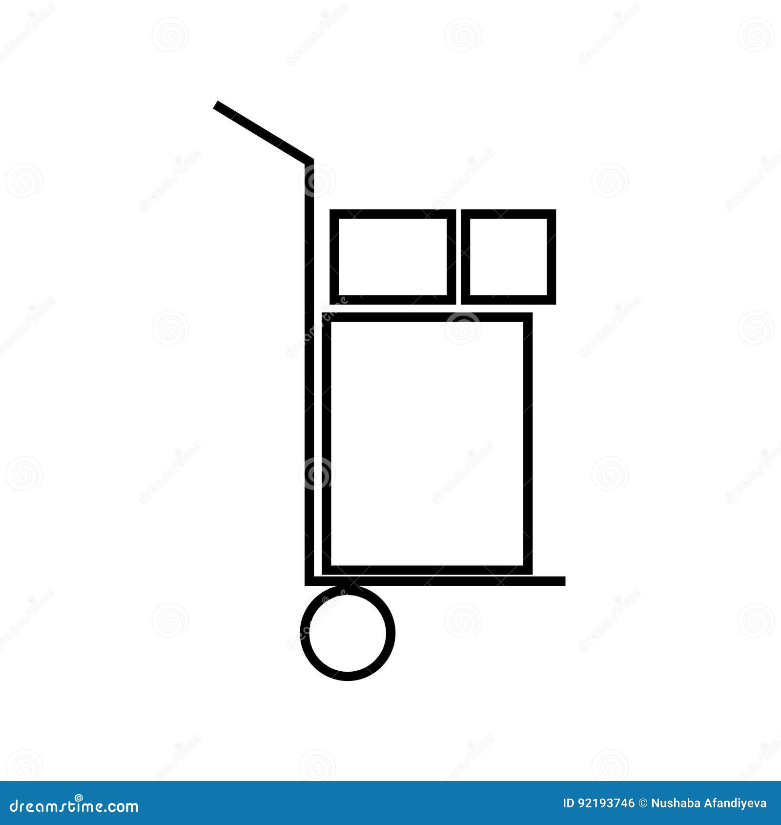 Handcart icon stock vector. Illustration of industrial - 92193746