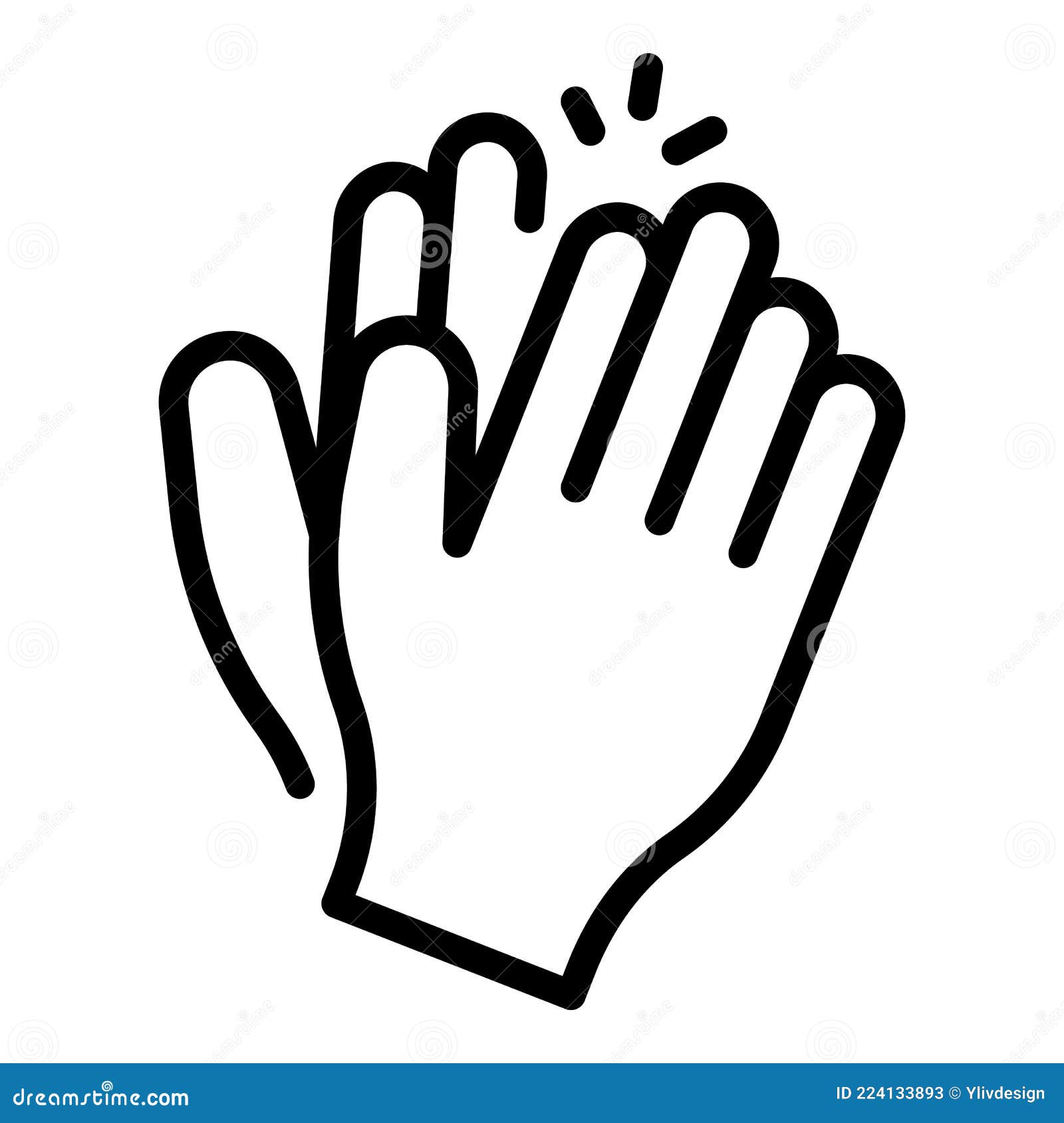 Handclap Sound Icon Outline Vector. People Applause Stock Vector ...