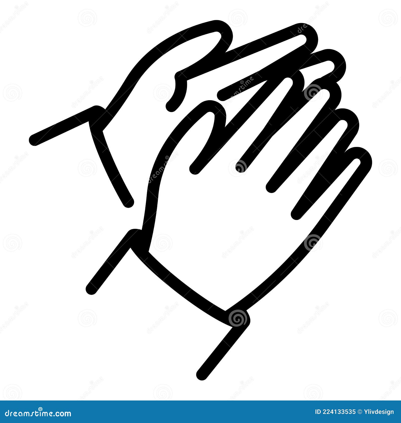 Handclap Support Icon Outline Vector. Hand Clap Encourage Stock Vector ...