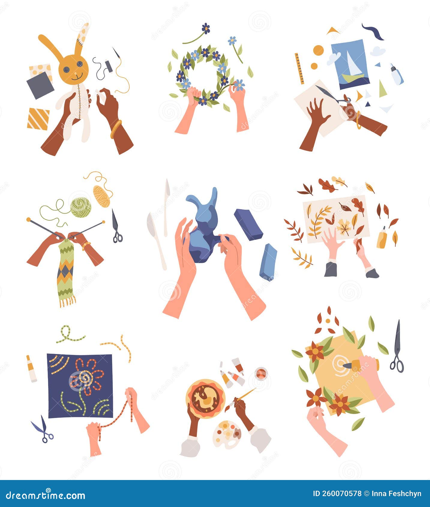 Handcraft Creative Workshop. Handmade Hobbies, Creative Work and Art ...