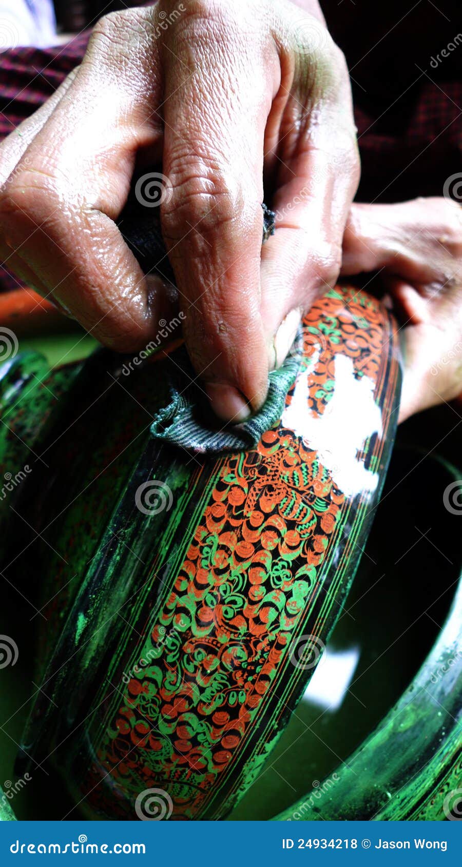 Handcraft - Lacquer Ware at Myanmar Stock Photo - Image of ware ...