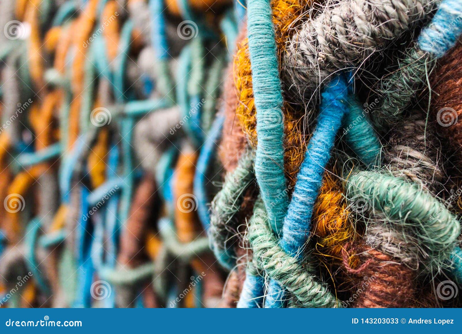 Handcraft Piece of Art Made with String Fibers Colored Stock Image ...
