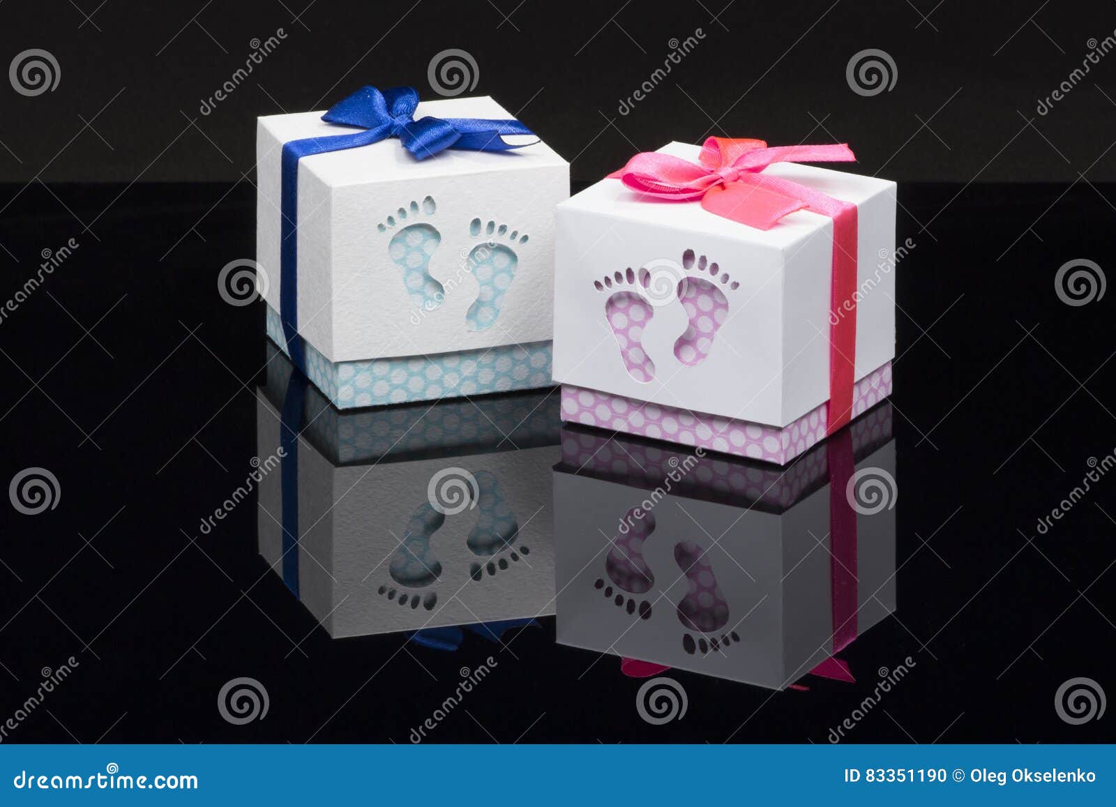 Handcrafted Gift Boxes in Blue and Pink Color Stock Photo - Image of ...