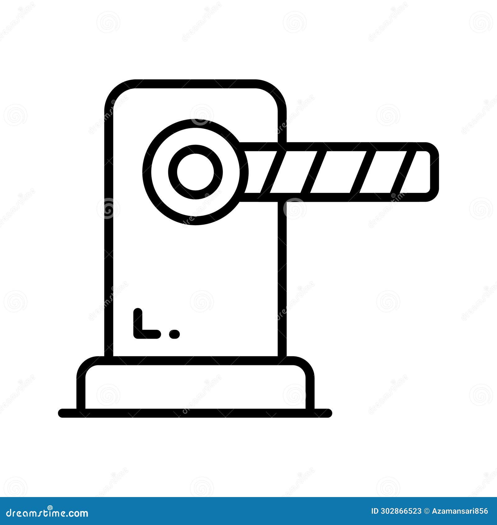 A Handcrafted Icon of Traffic Barrier, Stop Barrier, Stop Check Post ...