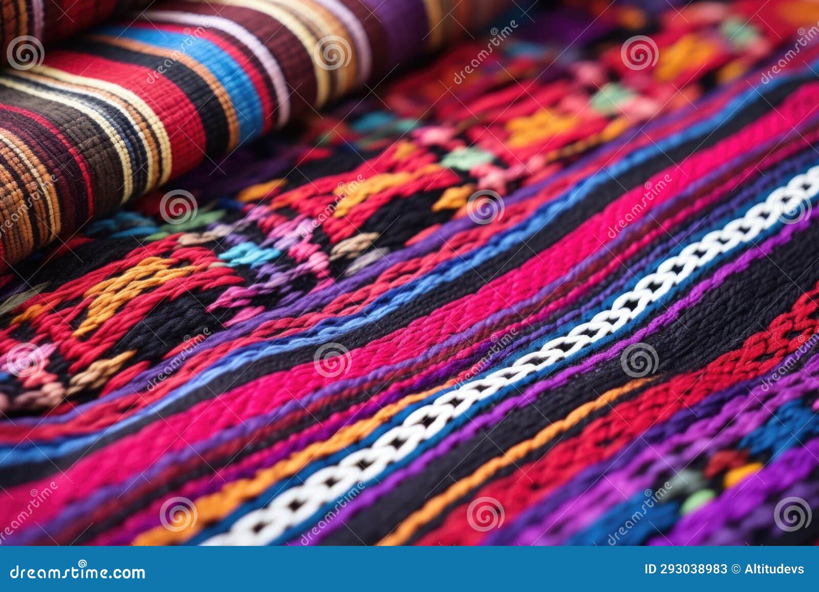 Handcrafted Indigenous Textile Closeup Stock Image - Image of ...