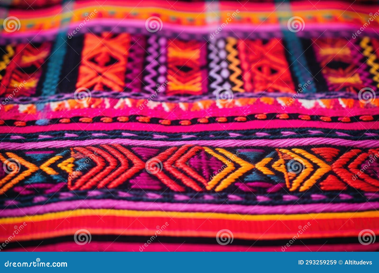 Handcrafted Indigenous Textile Closeup Stock Image - Image of closeup ...