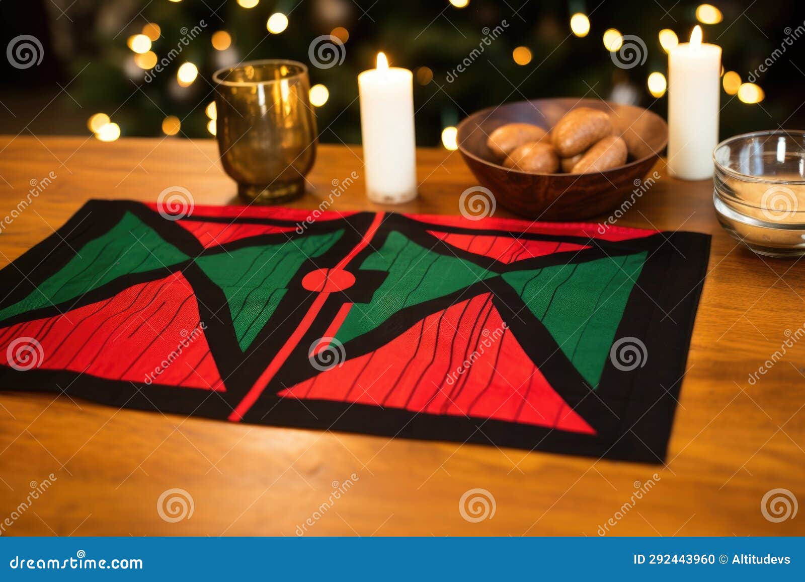 Handcrafted Kwanzaa Flag with a Unity Symbol Stock Photo - Image of ...