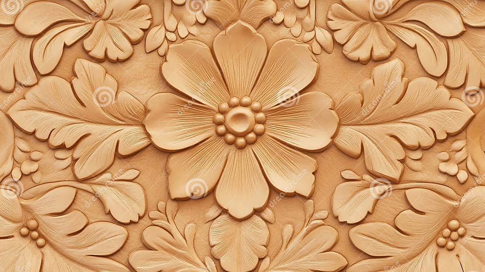 Handcrafted Leather Texture with Tooling Details. Stock Illustration ...