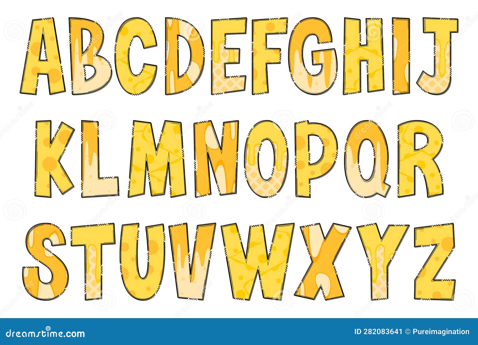 Handcrafted Say Cheese Letters. Color Creative Art Typographic Design ...