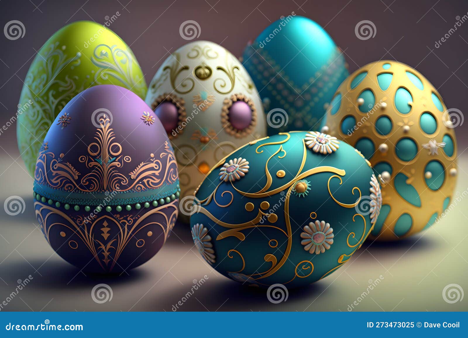 Handcrafted Vibrant Easter Eggs in Studio Setting. Generative AI Stock ...