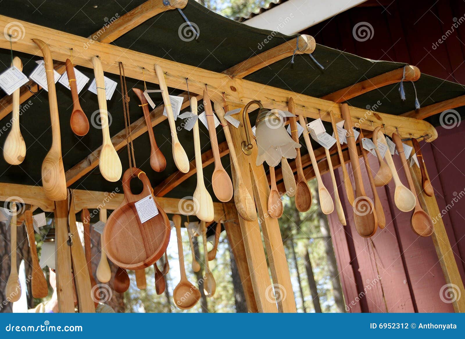 Handcrafted Wooden Spoons stock photo. Image of handmade - 6952312