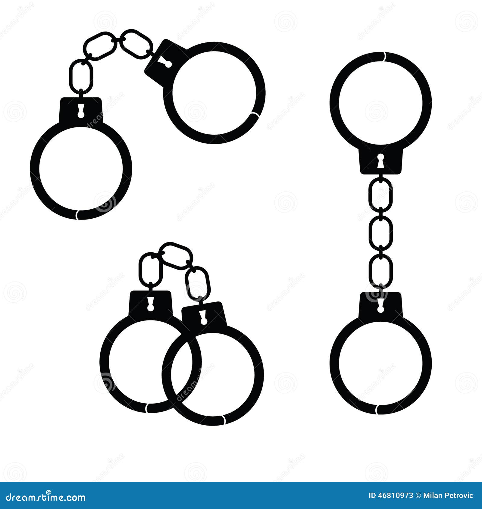 Handcuff Black Icon Cartoon Vector | CartoonDealer.com #79784627