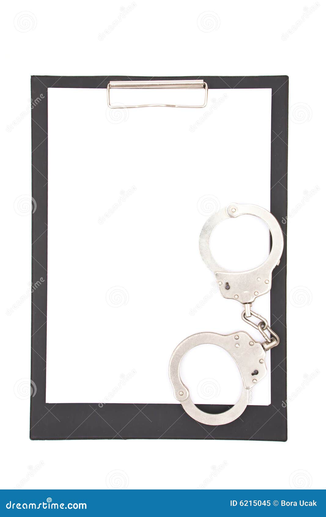 Handcuff and clipboard stock image. Image of communication - 6215045